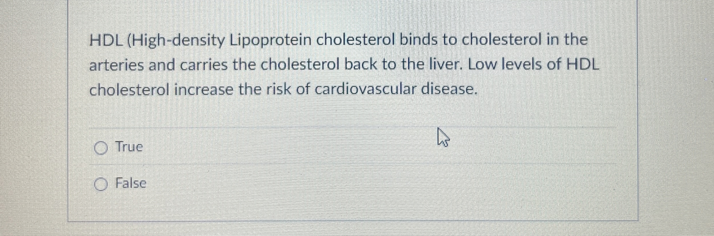 Solved HDL (High-density Lipoprotein cholesterol binds to | Chegg.com