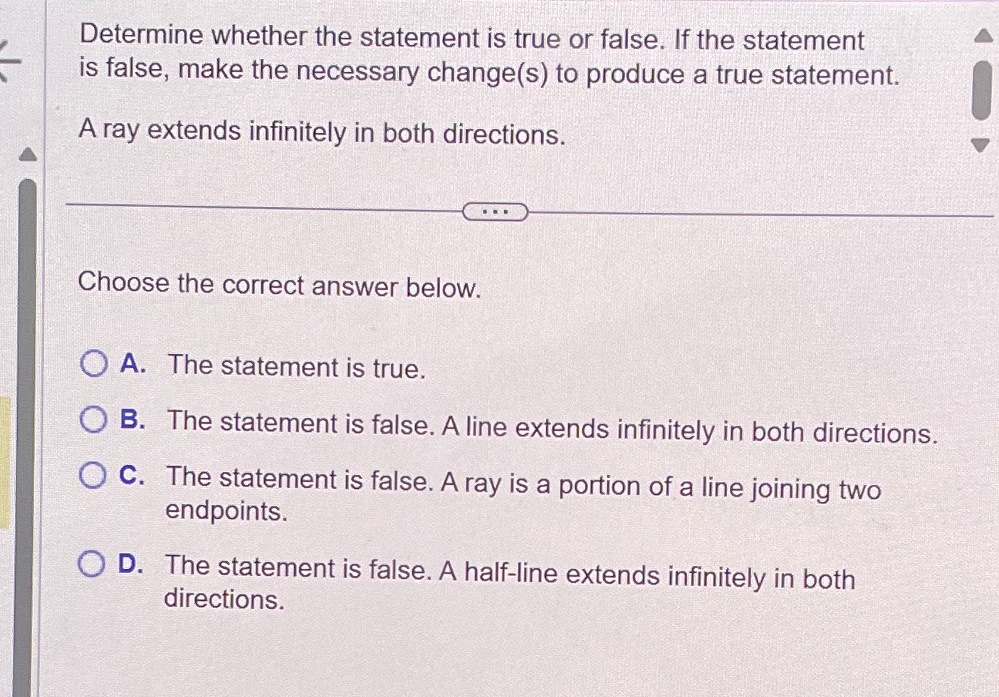 Solved Determine whether the statement is true or false. If | Chegg.com