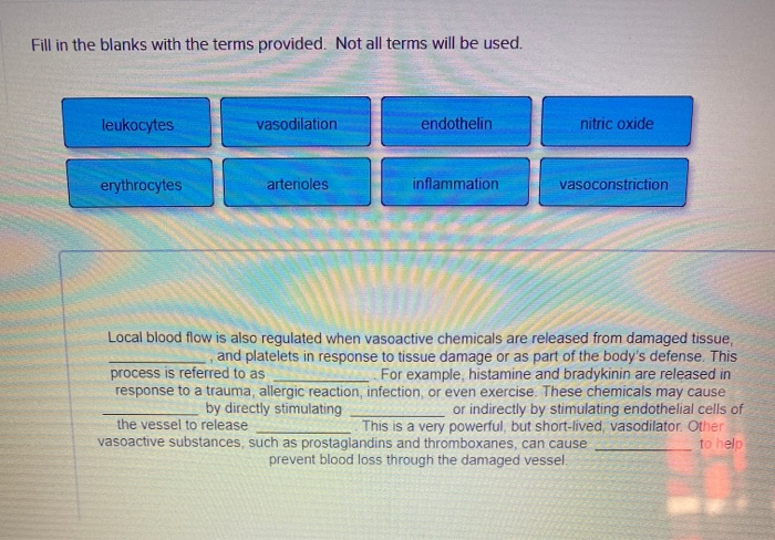 Solved Fill in the blanks with the terms provided. Not all | Chegg.com