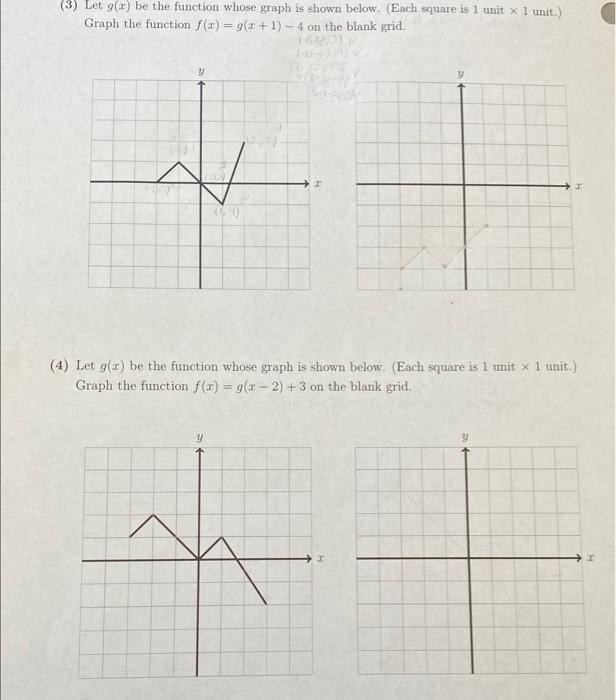 Solved (3) Let g(x) be the function whose graph is shown | Chegg.com