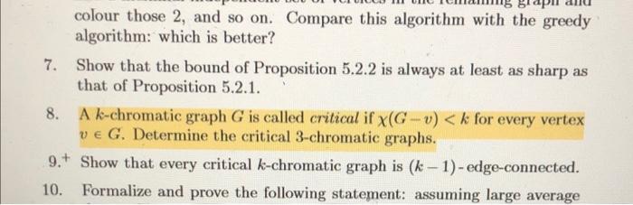 Solved colour those 2, and so on. Compare this algorithm | Chegg.com