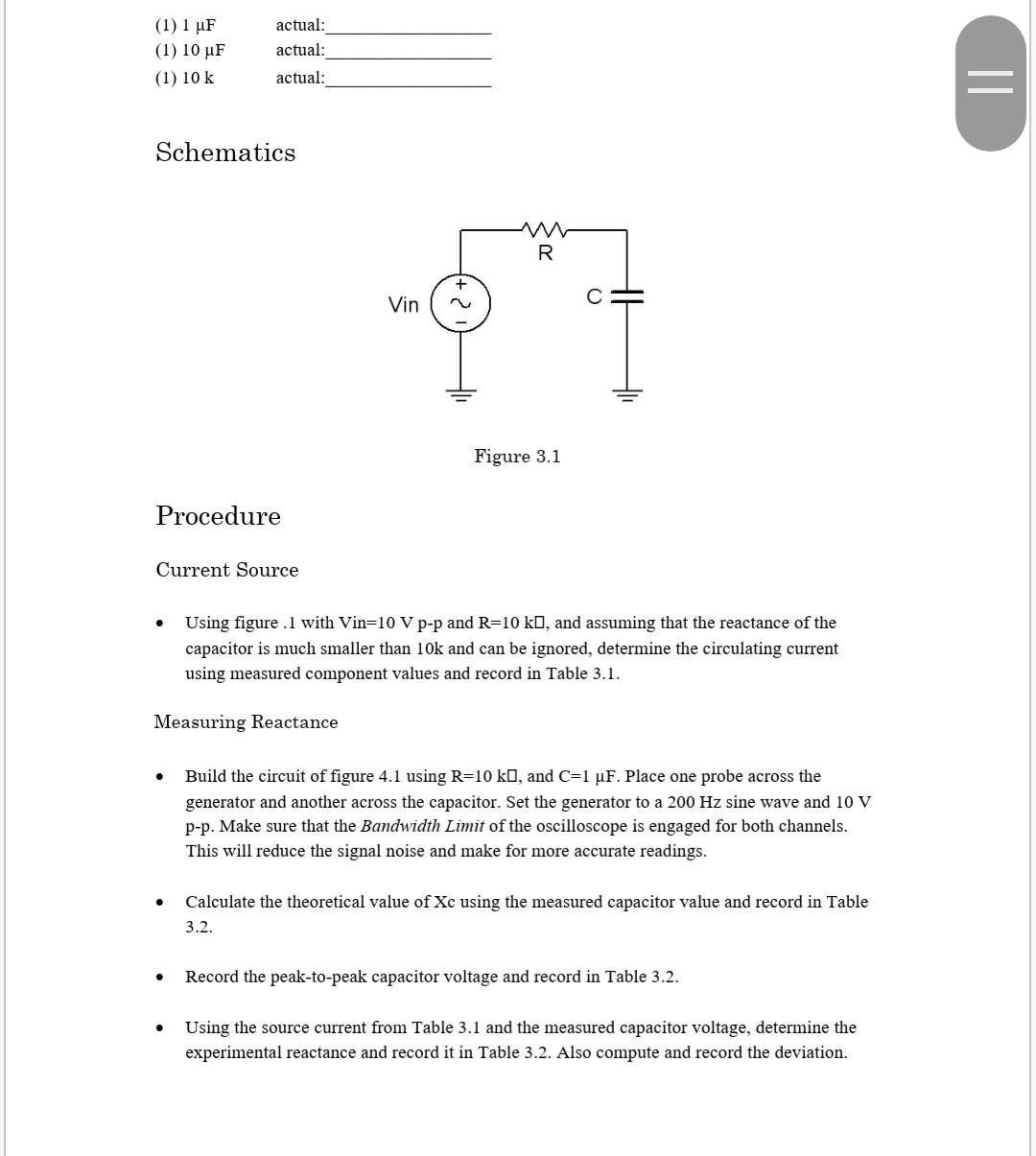 Solved Objective Capacitive reactance will be examined in | Chegg.com