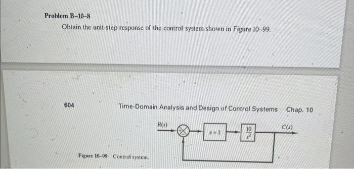 Solved oblem B-10-8 Obtain the unit-step response of the | Chegg.com