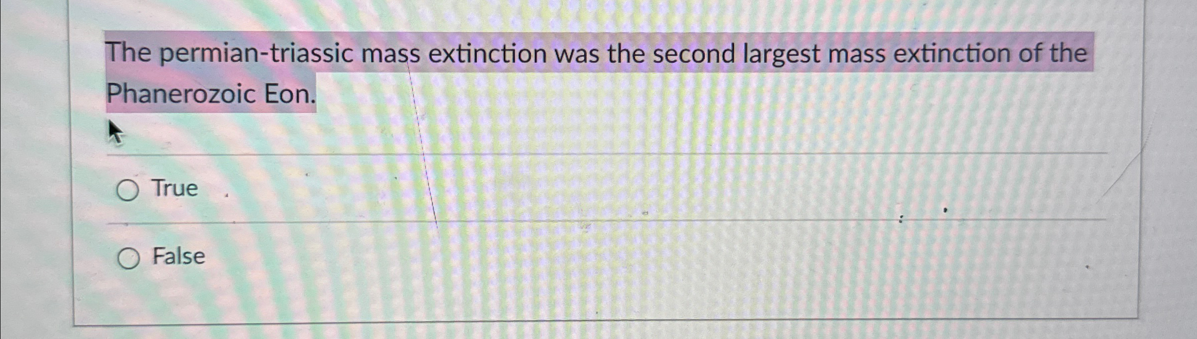 Solved The permian-triassic mass extinction was the second | Chegg.com