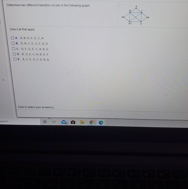 Solved Determine two different Hamilton circuits in the | Chegg.com
