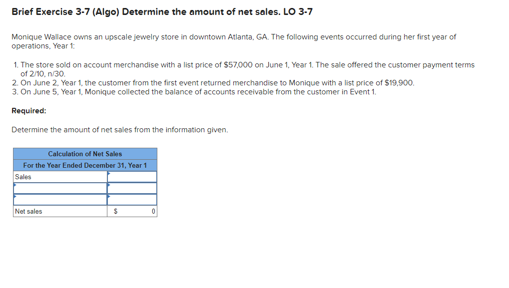 Solved Brief Exercise 3-7 (Algo) Determine the amount of | Chegg.com Solved Brief Exercise 3-7 (Algo) Determine the amount of | Chegg.com