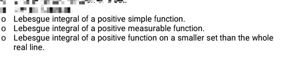 Solved O Lebesgue Integral Of A Positive Simple Function O Chegg