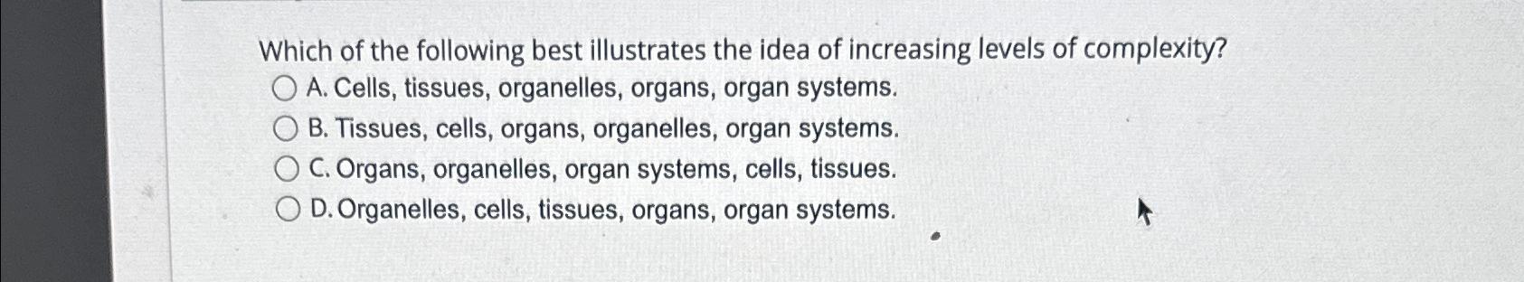 Solved Which of the following best illustrates the idea of | Chegg.com
