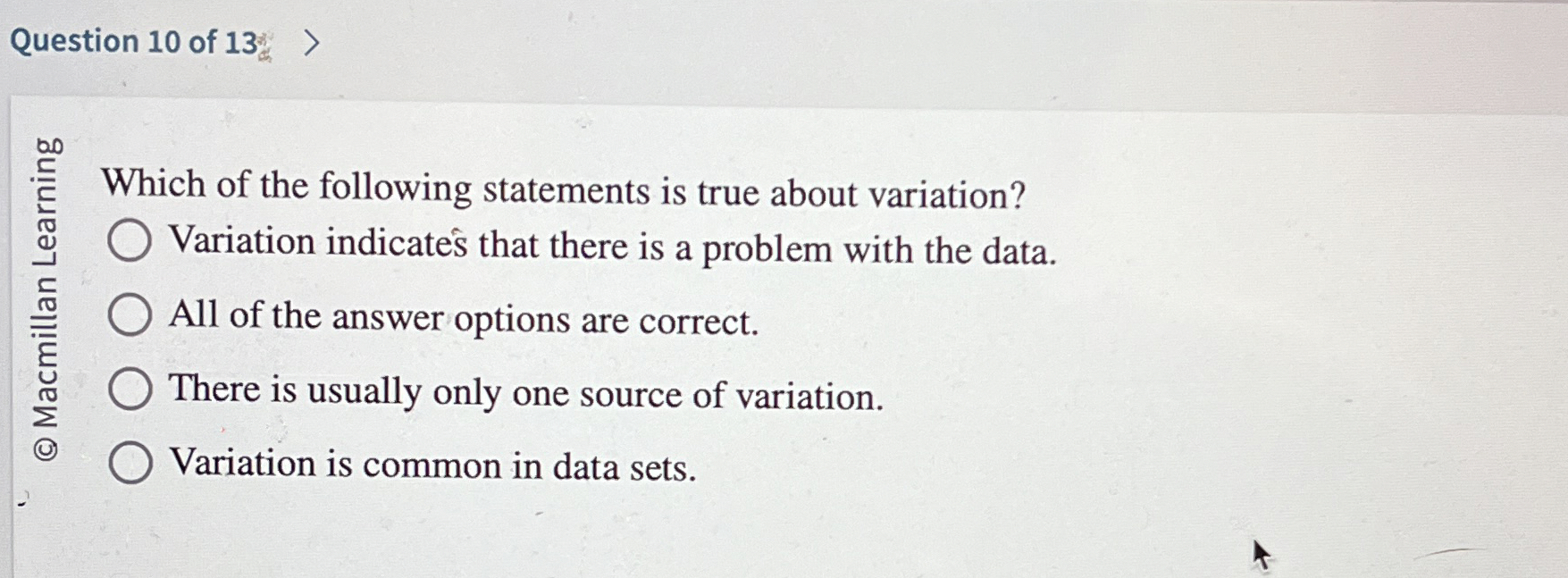 Solved Question 10 ﻿of 13Which of the following statements | Chegg.com