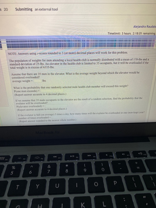 Solved 520 Submitting an external tool Alejandra Raudale | Chegg.com
