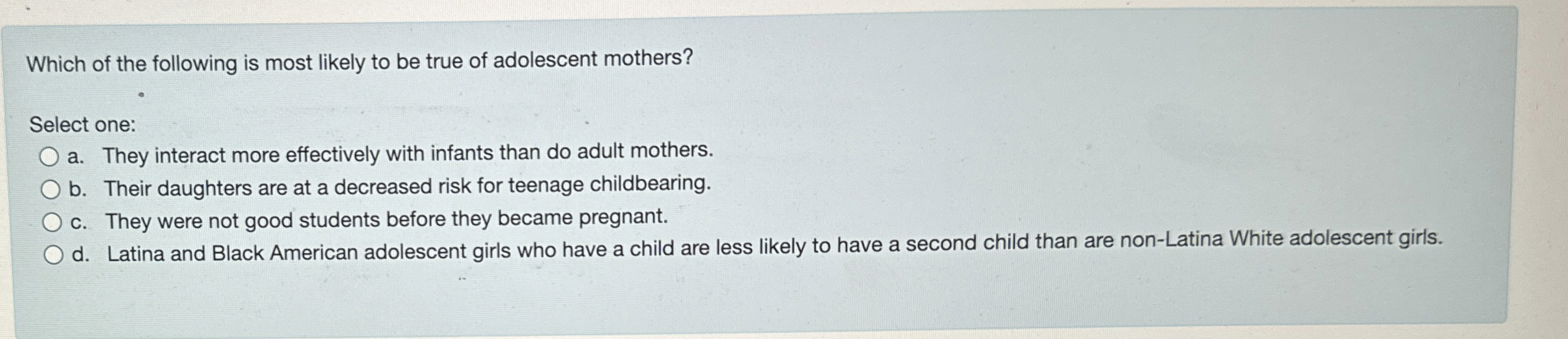High Quality SOLUTION Which of the following is most likely to be true of | Chegg.com