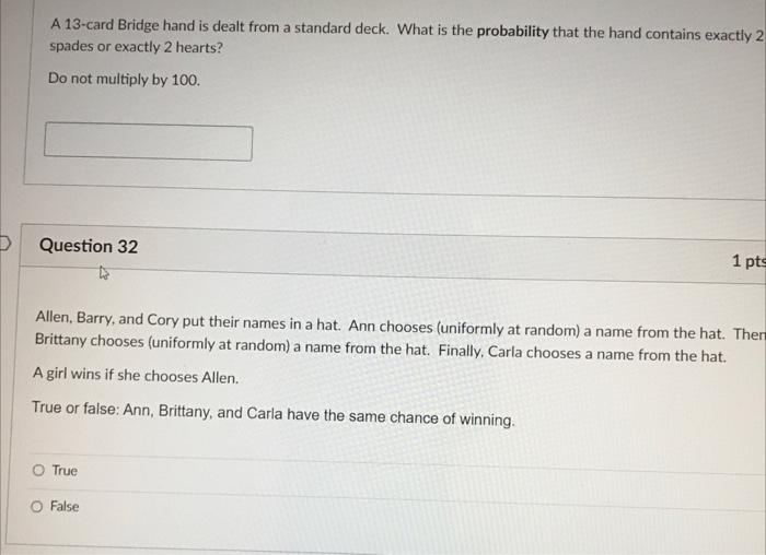 Solved A 13-card Bridge hand is dealt from a standard deck. | Chegg.com