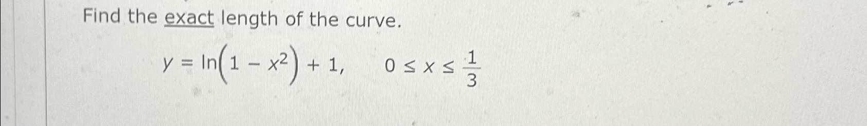Solved Find the exact length of the | Chegg.com