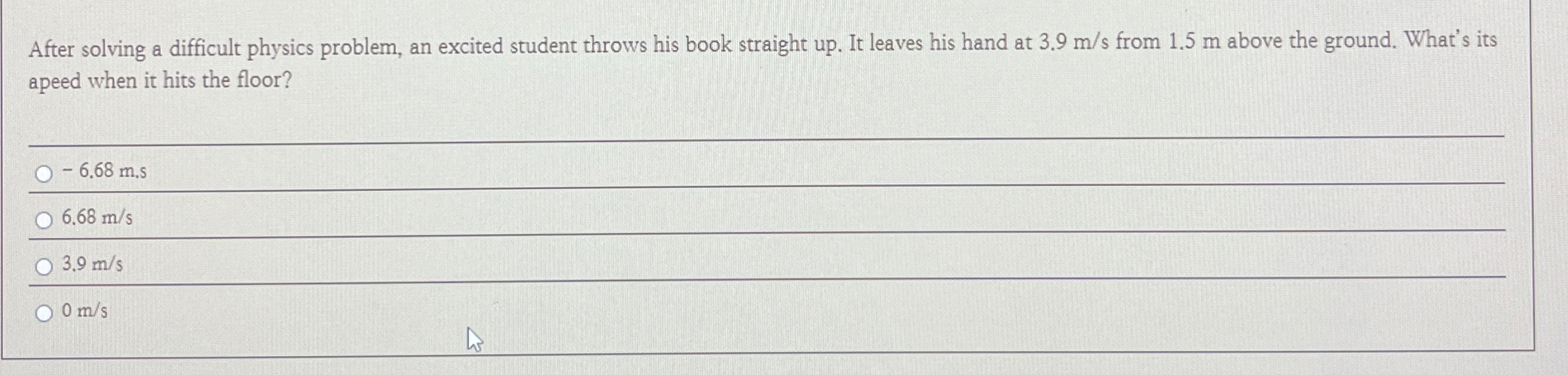 Solved After solving a difficult physics problem, an excited | Chegg.com