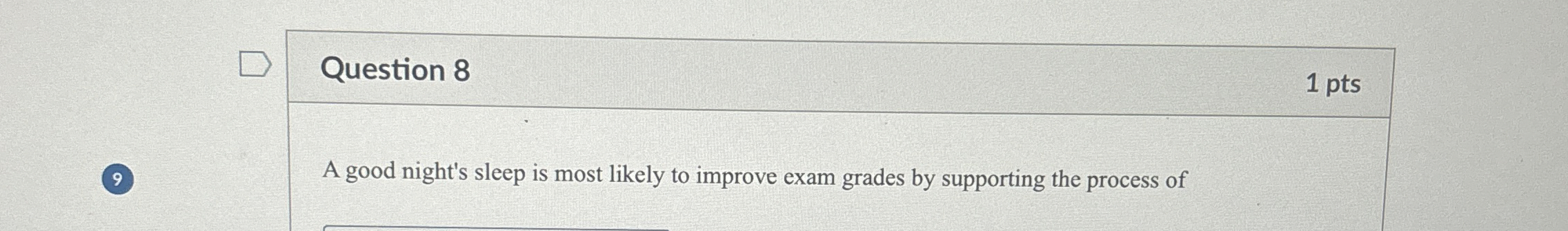 Solved Question 81 ﻿ptsA good night's sleep is most likely | Chegg.com
