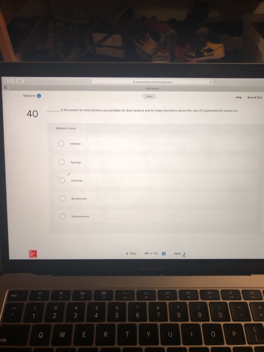 Solved a newconnect.mheducaon.com se Miderm Save & Exit Help | Chegg.com