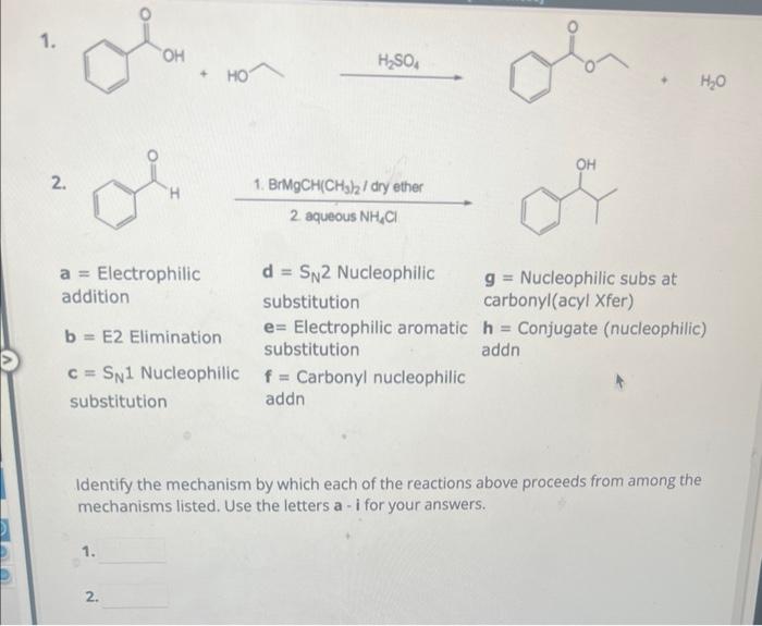 Solved H2SO4 +H2O 2. aqueous NH4Cl 1. BrMgCH(CH3)2/ dry | Chegg.com