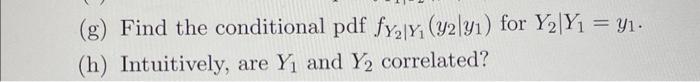 (a) Sketch the support region of (Y1,Y2) in the | Chegg.com