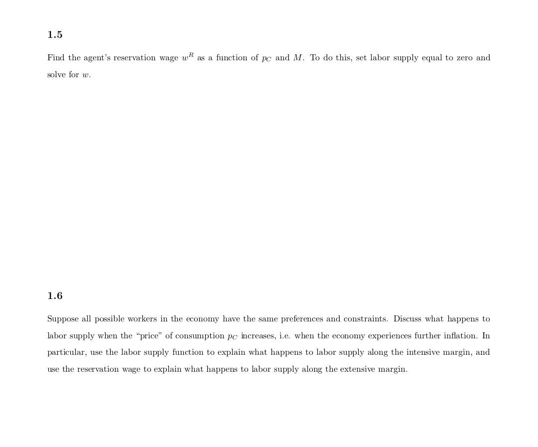 Solved Suppose an agent's preferences over hours spent in | Chegg.com