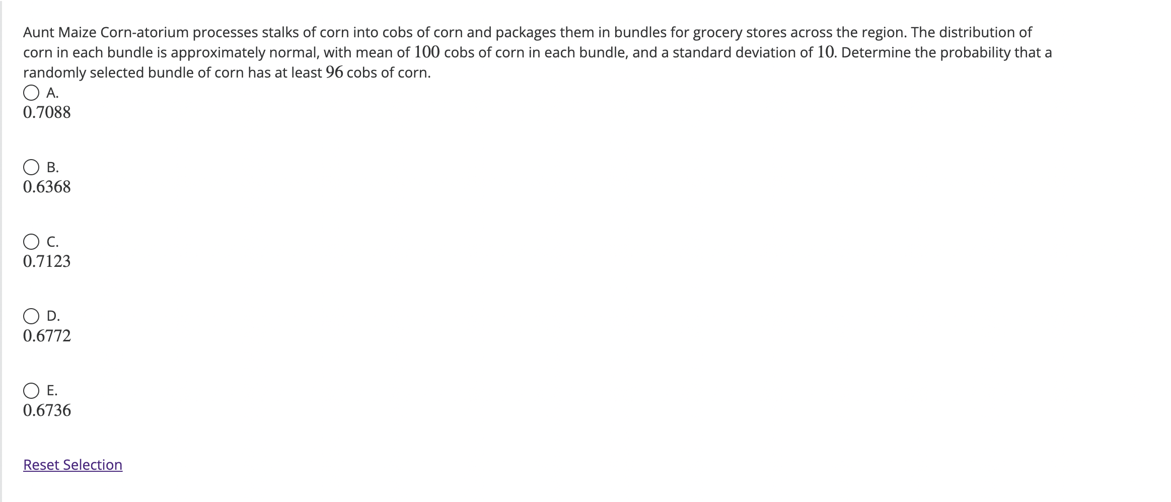 Aunt Maize Corn-atorium processes stalks of corn into | Chegg.com