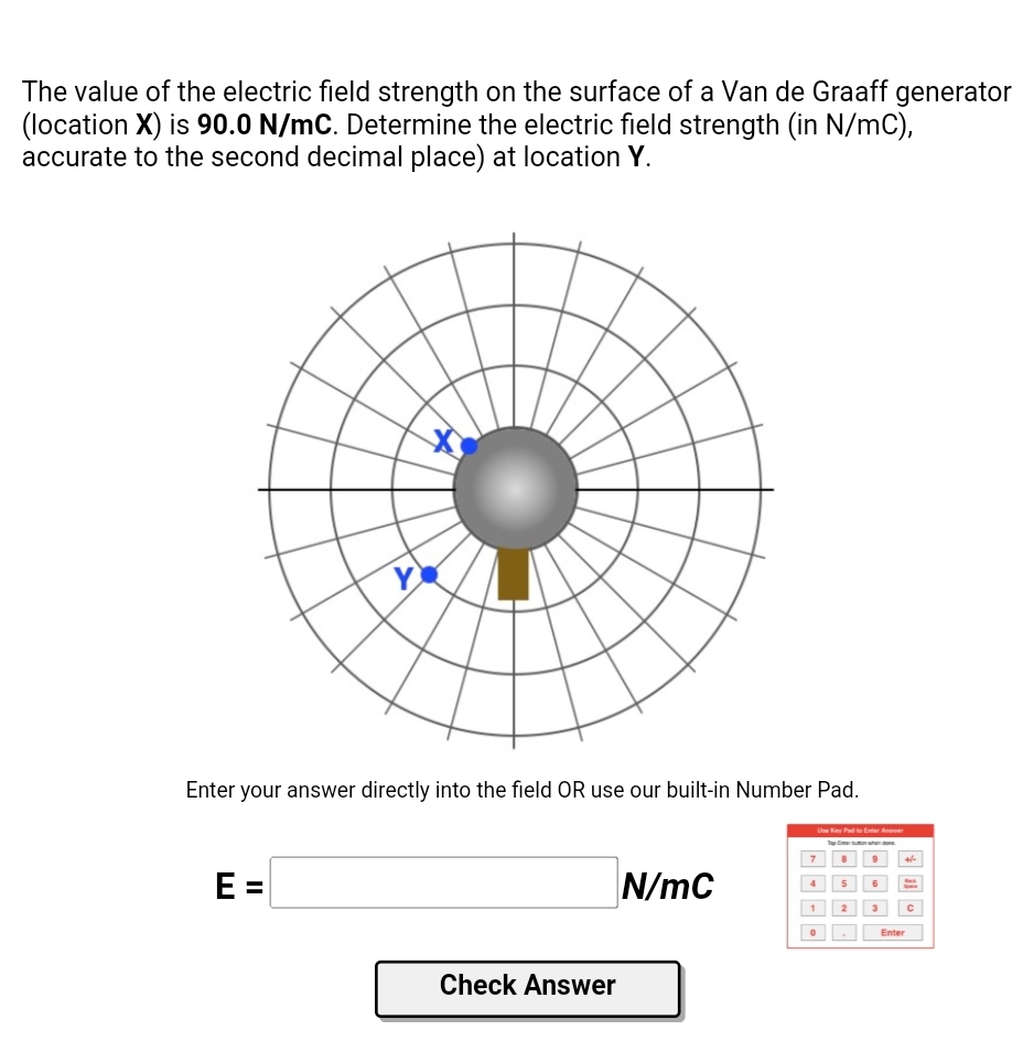 Solved The value of the electric field strength on the | Chegg.com
