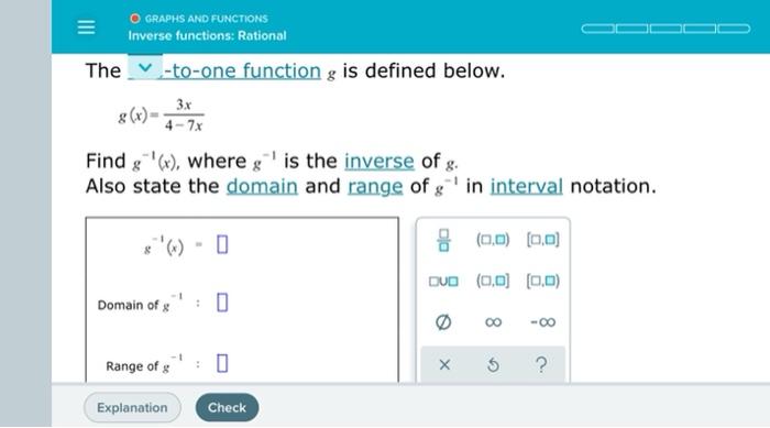 Solved Ographs And Functions Inverse Functions Rational 