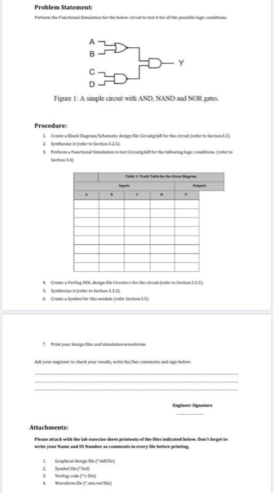 Solved Problem Statement: Perform the Functional Simulation | Chegg.com