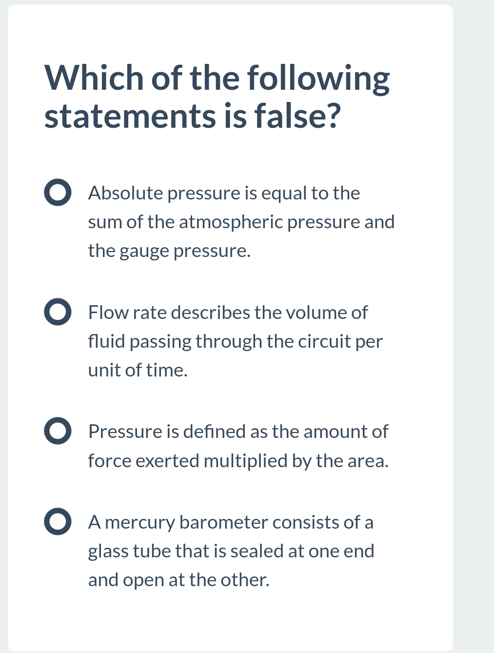 Solved Which of the following statements is false?Absolute | Chegg.com