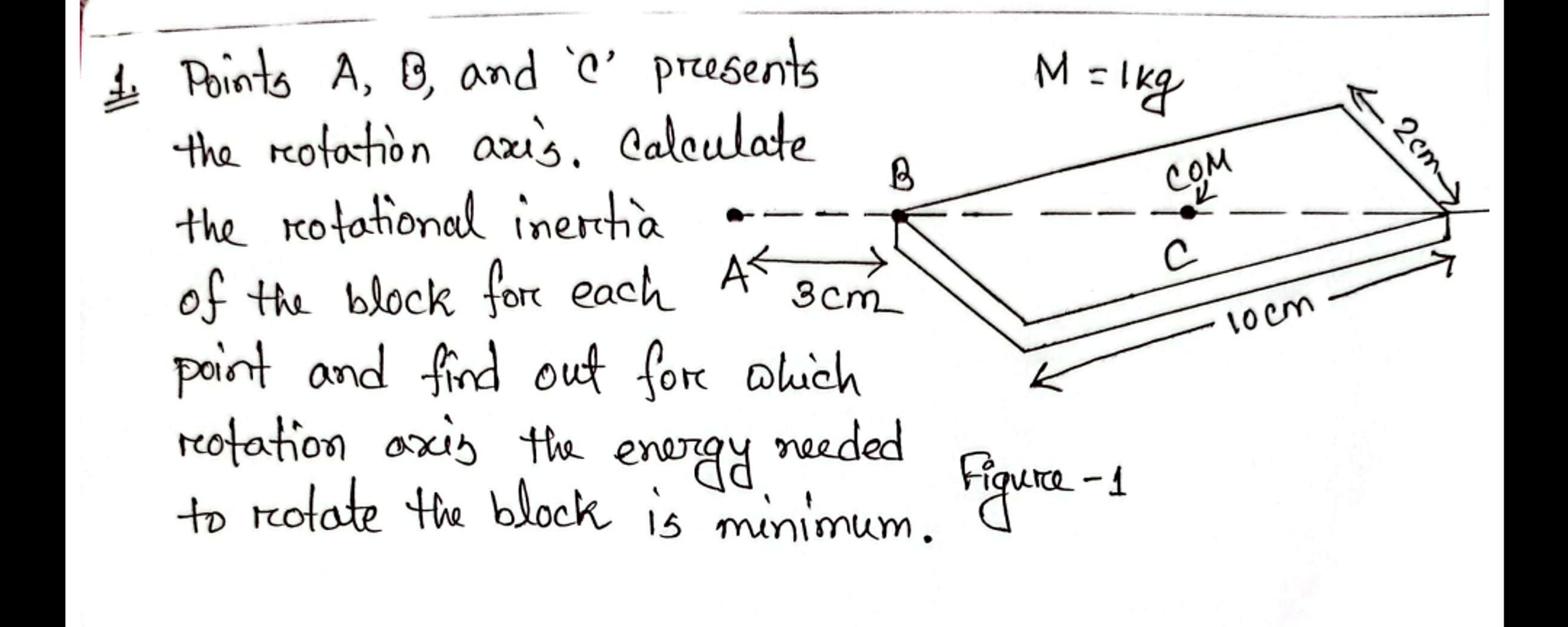 Solved Points A, ﻿B, ﻿and ' C ' ﻿presentsthe rotation axis. | Chegg.com