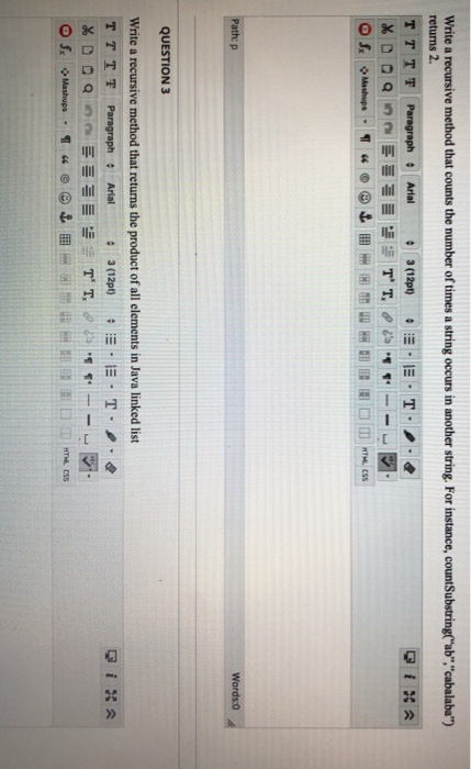 Solved Write a recursive method that counts the number of | Chegg.com