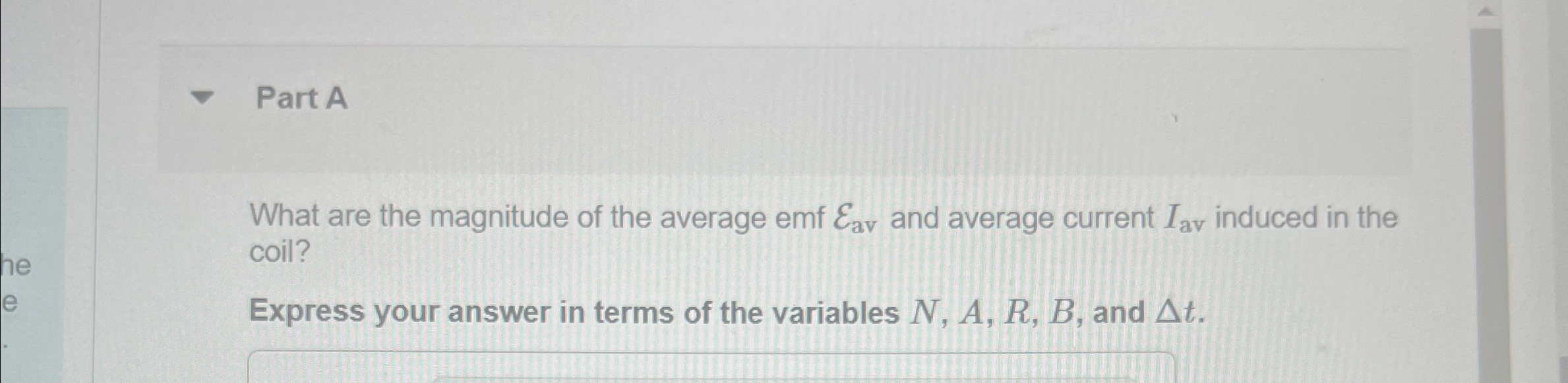 Solved Part AWhat are the magnitude of the average emf Eav | Chegg.com