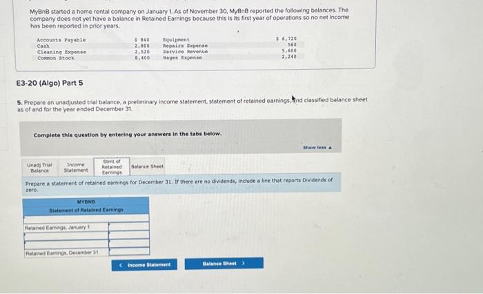 Solved Required information E3-20 (Algo) Analyzing, | Chegg.com