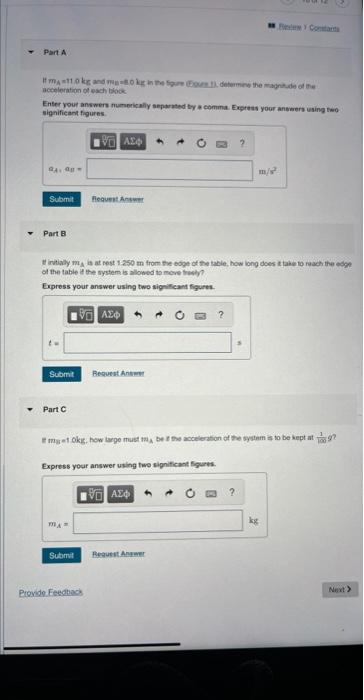 Solved Mass m A rests on a smooth horizontal surface,my | Chegg.com