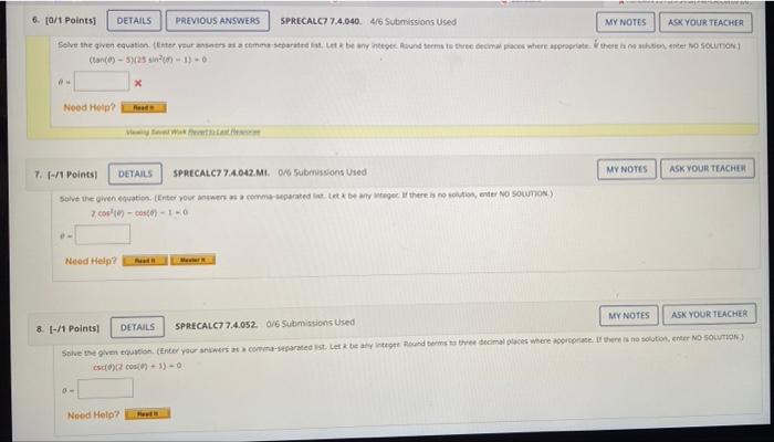 Solved 6. 10/1 Points DETAILS PREVIOUS ANSWERS | Chegg.com Solved 6. 10/1 Points DETAILS PREVIOUS ANSWERS | Chegg.com