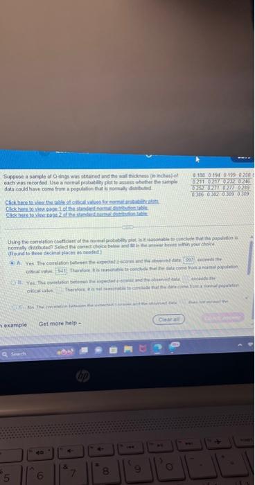 Critical Values for Normal Probability Plots | Chegg.com