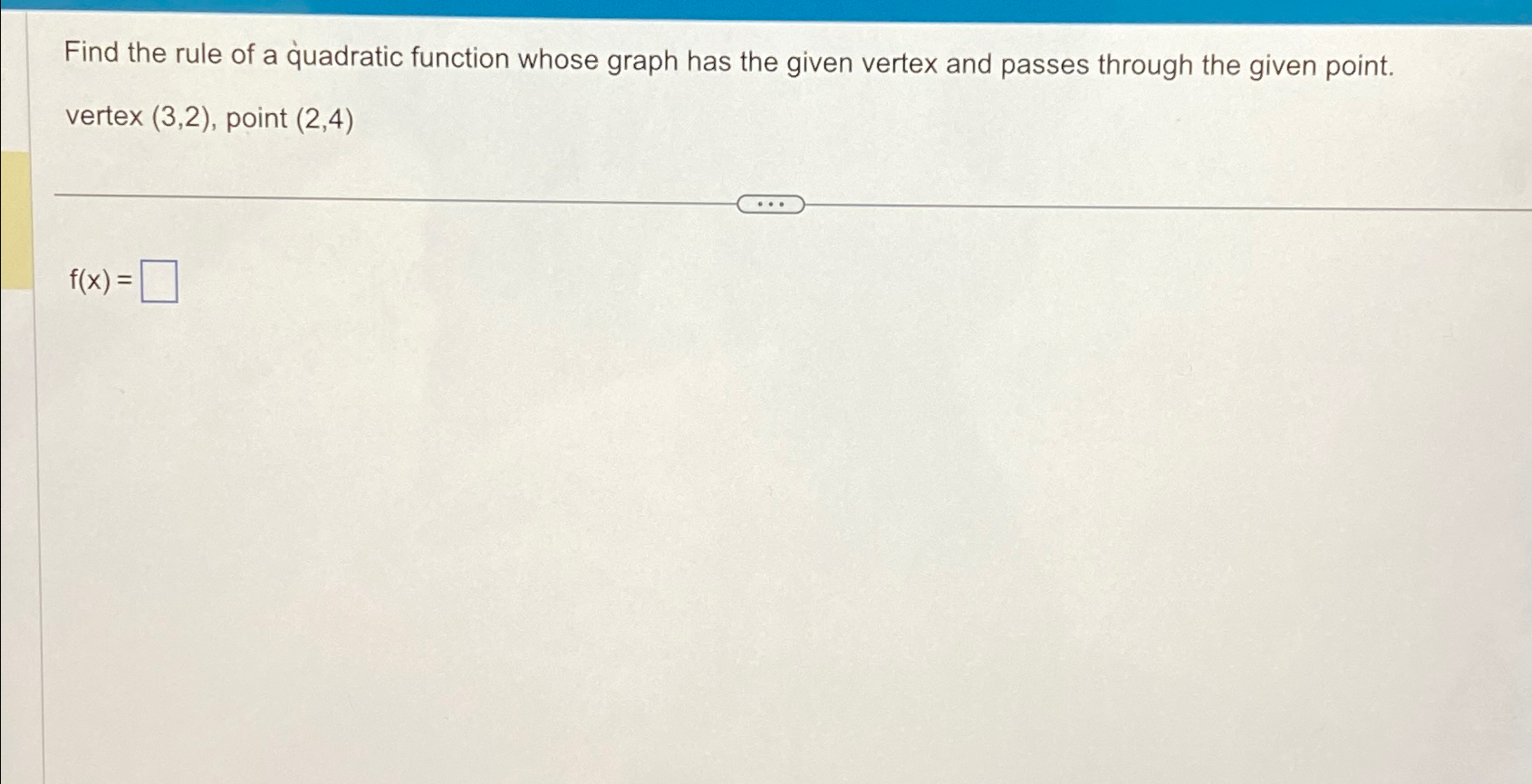Solved Find the rule of a quadratic function whose graph has | Chegg.com