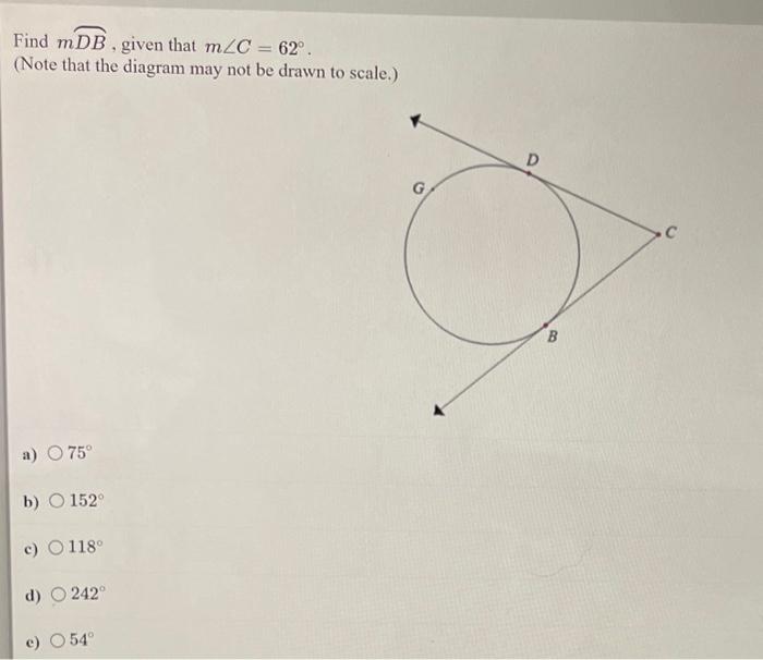 Solved Find \( m \overparen{G C} \), given that m∠CHD=59∘ | Chegg.com