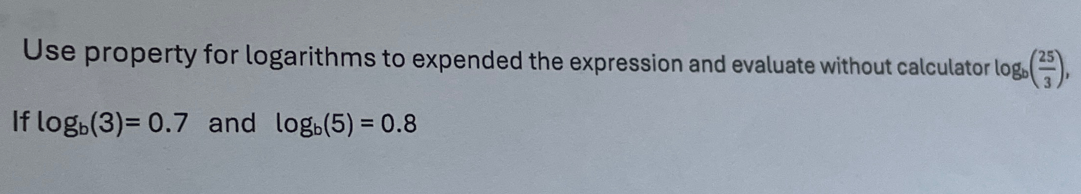 Solved Use property for logarithms to expended the | Chegg.com
