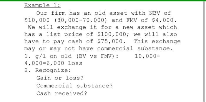 Solved Example 1: Our firm has an old asset with NBV of | Chegg.com