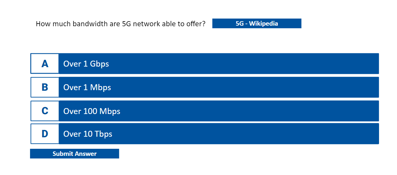 Solved How much bandwidth are 5G ﻿network able to offer?Over | Chegg.com
