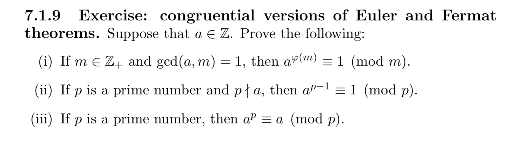 Solved 7.1.9 ﻿Exercise: congruential versions of Euler and | Chegg.com