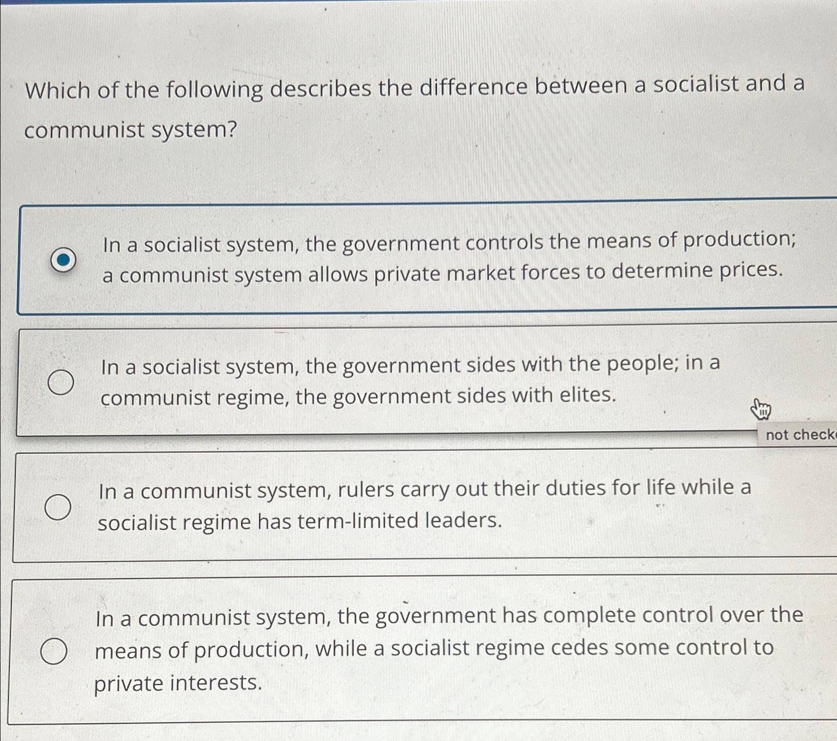 Solved Which of the following describes the difference | Chegg.com