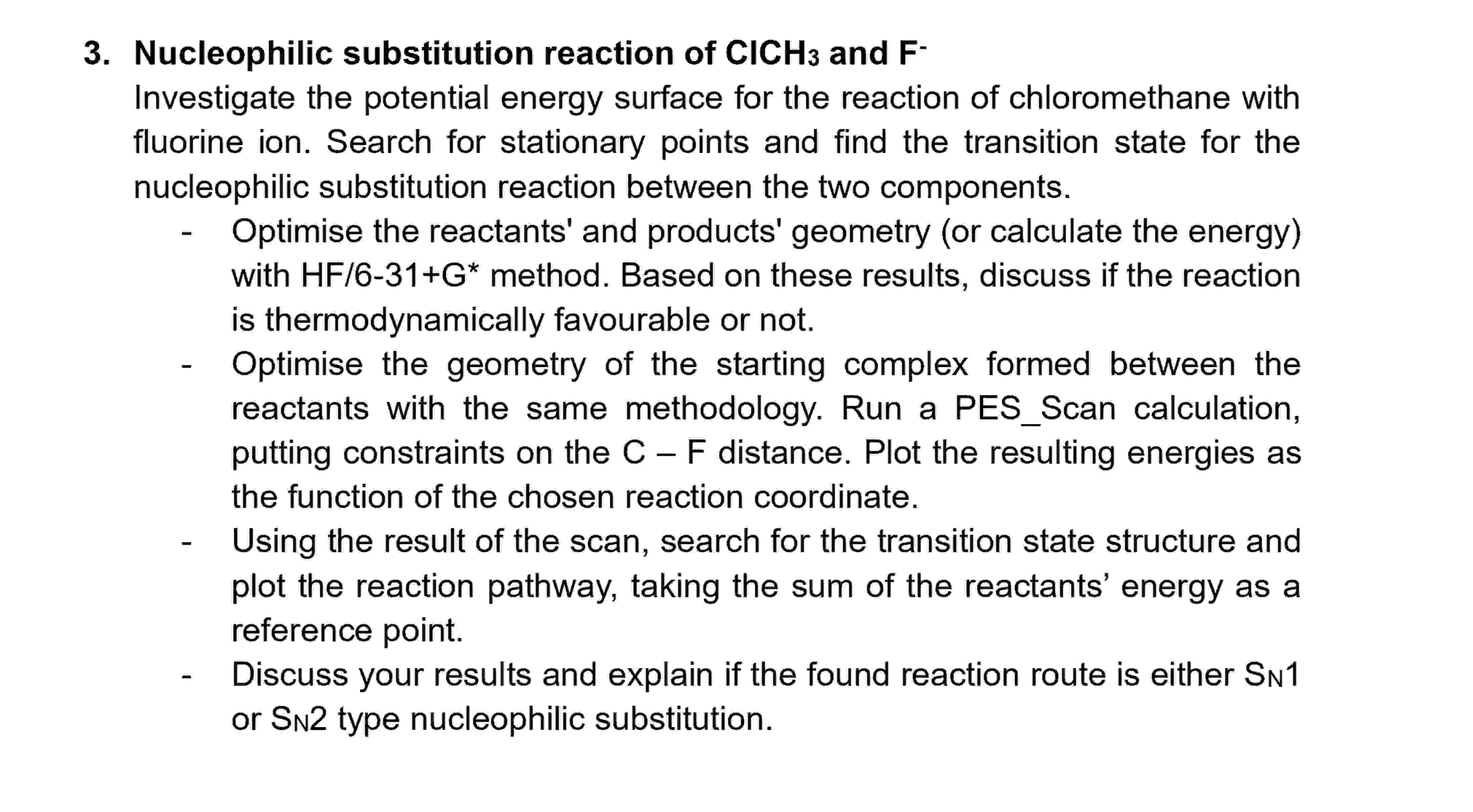 Solved Nucleophilic substitution reaction of CICH3 ﻿and | Chegg.com