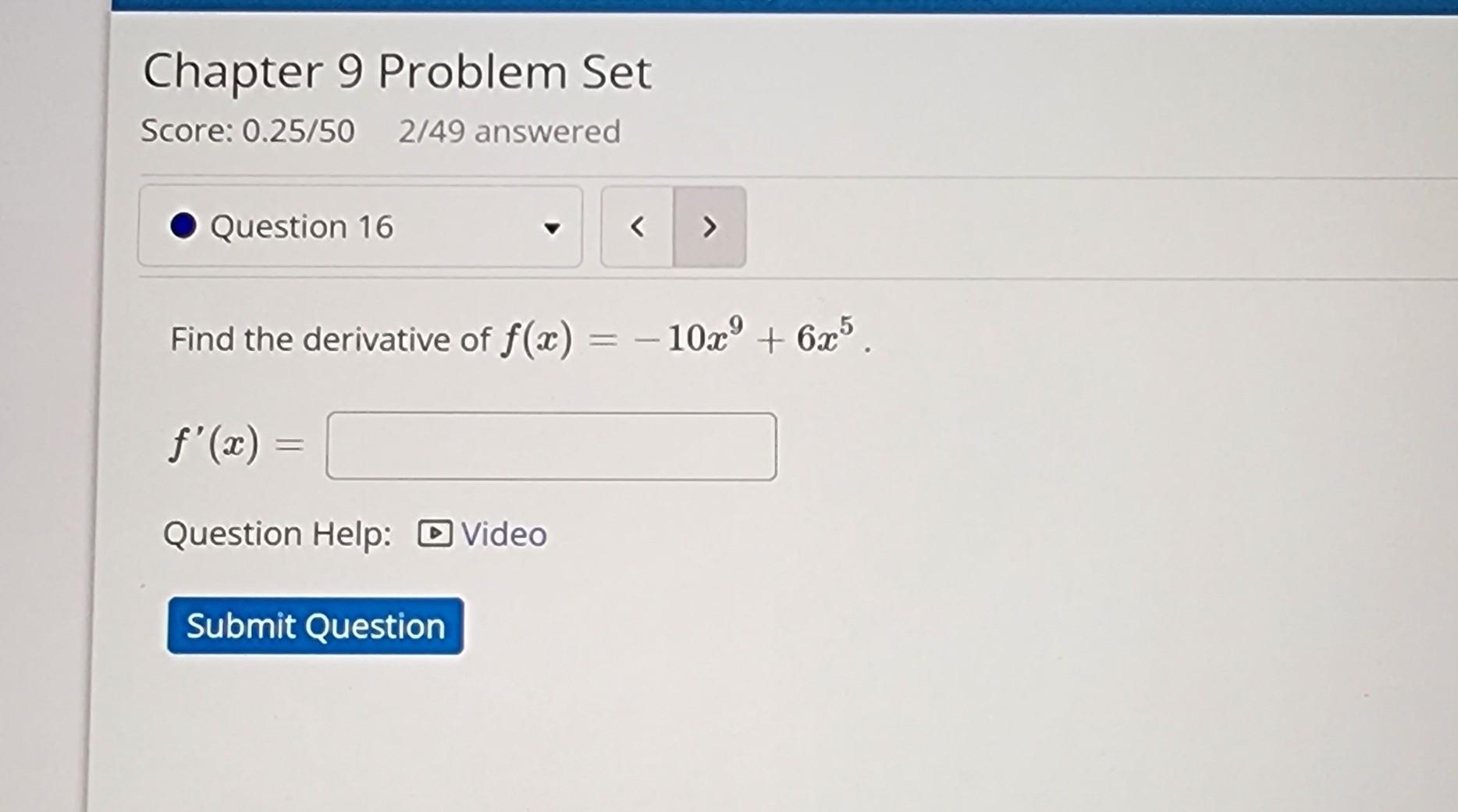 Solved Chapter 9 Problem Set Score: 0.25/50 2/49 answered | Chegg.com