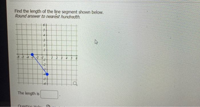 Solved Find the length of the line segment shown below. | Chegg.com