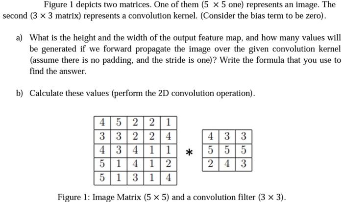 Solved Figure 1 depicts two matrices. One of them (5 x 5 | Chegg.com