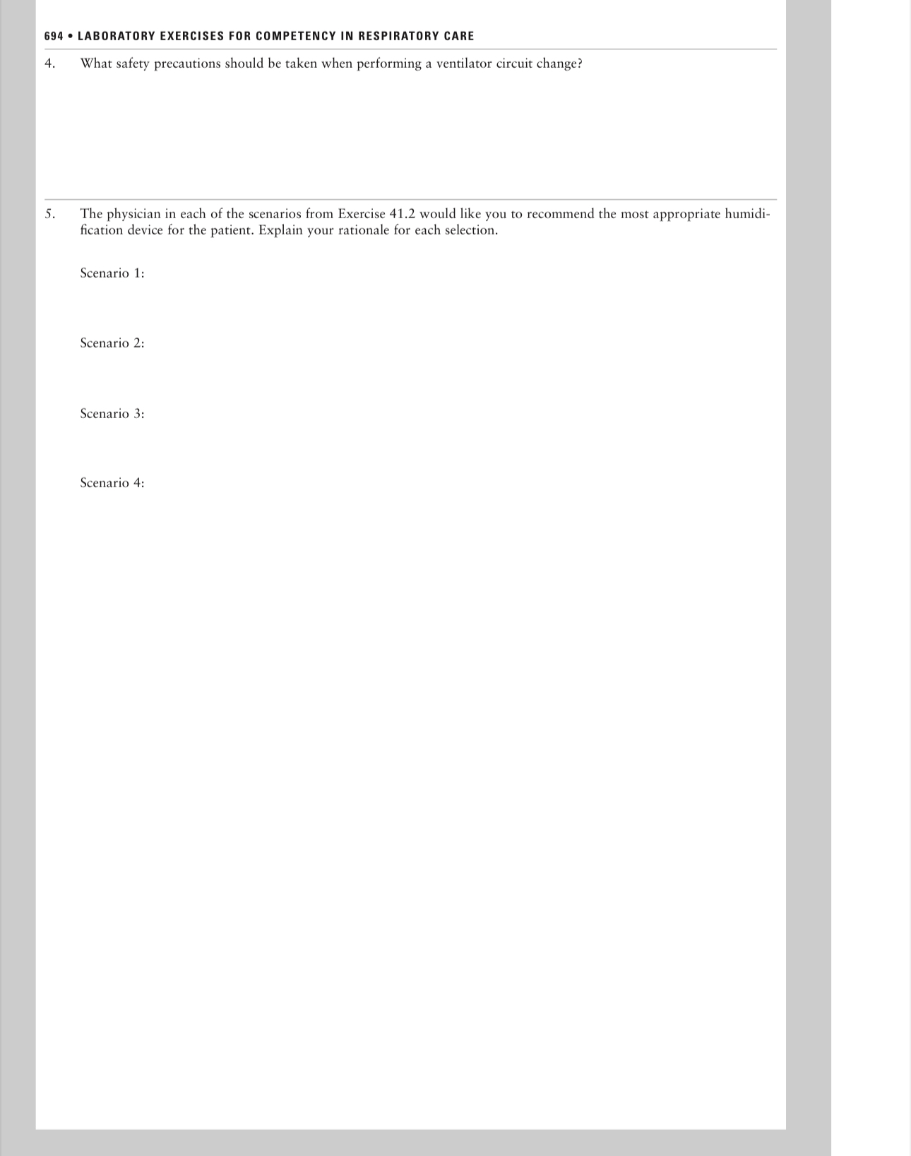 Solved 694 * ﻿LABORATORY EXERCISES FOR COMPETENCY IN | Chegg.com