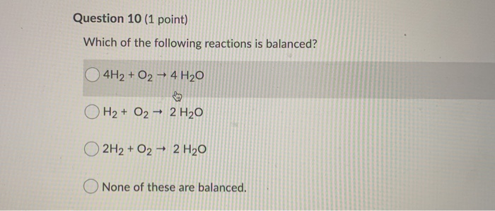 Solved Question 10 (1 point) Which of the following | Chegg.com