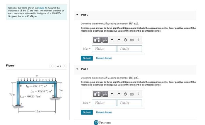 Solved Consider the frame shown in (Egure 1). Assume the | Chegg.com