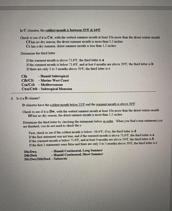 Solved LAB 6 - CLIMATE A. Climographs Climographs are a | Chegg.com